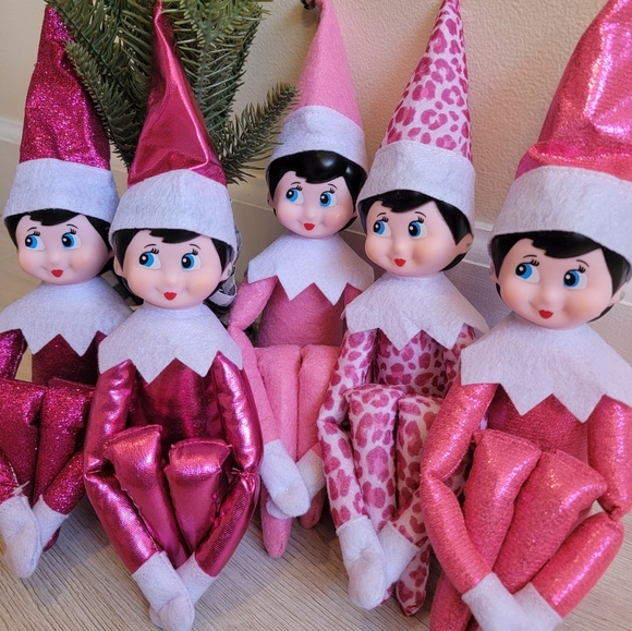 Lilly Pulitzer | Accessories | Bundle Of Five Pink Elf Dolls Pink Elf ...